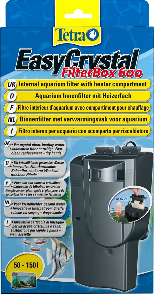 Tetra EasyCrystal Box 600 - внутренний фильтр для аквариумов объёмом до ...